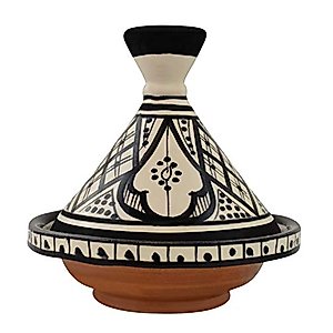Moroccan Handmade Serving Tagine Exquisite Ceramic Vivid colors Original 6 Inches in Diameter