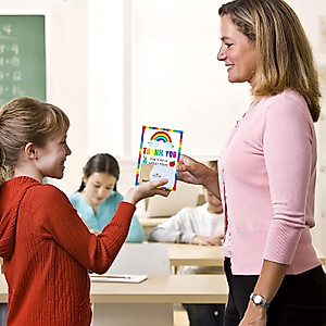 JUESMOS 12 Pack Teacher Gift Card Holder Teacher Appreciation Gift Cards Holder Teacher Money and Gift Card Sleeves Teacher Coffee Gift Card for Teacher Appreciation Week End of Year Graduation Gifts