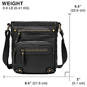 Scarleton Crossbody Bags for Women Travel Bag Purses and Handbags Multi Pocket Shoulder Bag Ultra Soft Faux Leather, H169319 - Navy Blue