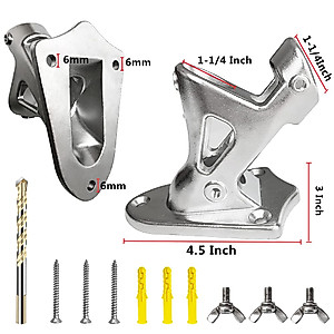 WAENLIR Two Position Stainless Steel Flag Pole Holder 1-1/4 inch, Heavy Duty and Rust Free Flag Mounting Bracket for House 1 1/4 inch (1.25 inch Inner Diameter)