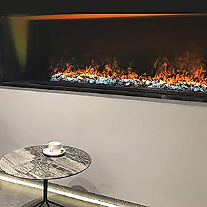 Stanbroil 10-Pound Blended Fire Glass Beads - 1/2 inch Fire Glass Drops Blended Caribbean Blue, Crystal Ice, Caramel Luster for Indoor and Outdoor Gas Fire Pits and Fireplaces