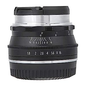 Camera Lens Portable Mirrorless Camera Lens 25mm F1.8 Multi-Layer Coating Mirrorless Camera Lens EF-M/EOSM Mount for Canon M2/M3/M5/M6/M10/M100/M50(Black)