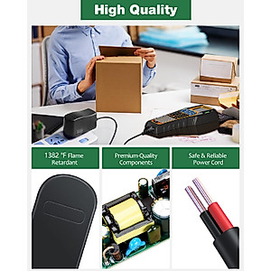 9V AC DC Adapter Charger for DYMO LabelManager 160 LM-160 LM-500TS 100 150 210D 220P 350 LM210D LM-200 LM-150 Rhino 6000 5200 4200 1738976 Handheld Label Maker Printer, JOVNO 9V 1.6A Power Supply