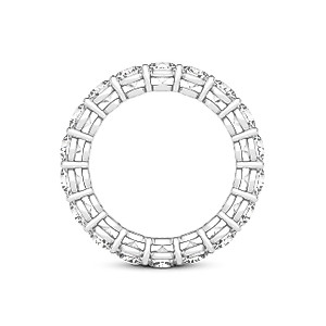 2 Carat | IGI Certified Round Shape Lab Grown Diamond Eternity Ring For Women | 14K White Gold | FG-VS Quality Friendly Diamonds