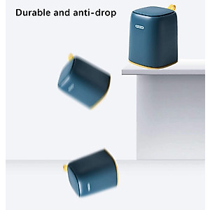 Originals 1.5L Mini Countertop Trash Can, Blue, Made of Eco-Friendly ABS+PP Material, BPA-Free, Easy to Clean and Wash, with Silicone Handle, Snap-On Design, Odor Control