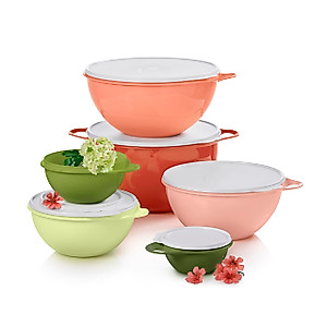 Tupperware Thatsa Bowl Collection 6 Bowl Food Storage Container Set - Dishwasher Safe & BPA Free - (6 Bowls + 6 lids)