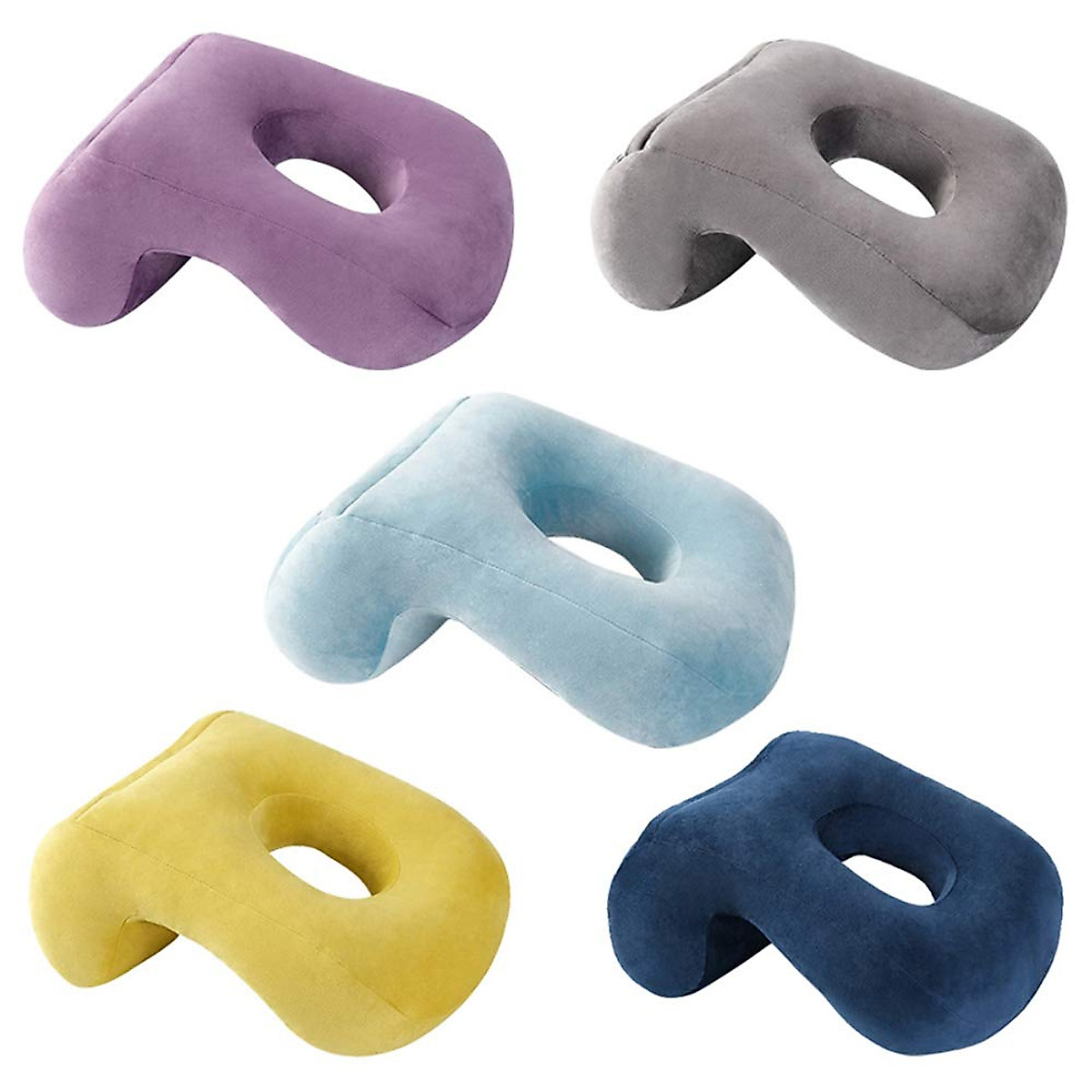 BARMI Portable Travel Noon Nap Neck Pillow Office Home Desk Soft Cushion with Hole,Perfect Best for Child Birthday Gift Kids Early Learning Purple