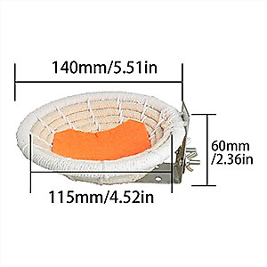 ZRM&E Cotton Rope Bird Nest Warm Beds Small Parrot Cage Hatching Nest 11.5x6cm for Small Birds
