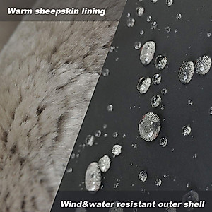 3 in 1 Australia Sheepskin Footmuff for All Stroller,Weather Resistant,Height and Temperature Adjustable Stroller Bunting Bag,High Performance Lambskin Bunting Bag for Travel Gear