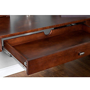 Epoch Design Pacifica Reversible L Shaped Corner Desk with Keyboard Tray and Storage Drawers, Computer Desk for Home Office or Study