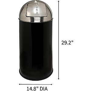 Genuine Joe - GJO58886 Push Open Round Top Receptacle