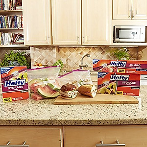 Hefty Slider Storage Bags, Gallon Size, 30 Count (Pack of 4), 120 Total
