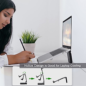 Ieusew Foldable Tablet Stand, Portable Ipad Stand for Desk, Multifunctional Desktop Stand Holder for Tablet and Cell Phone.