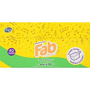 Fab Love Duet Powder Laundry Detergent (2.6 lbs)