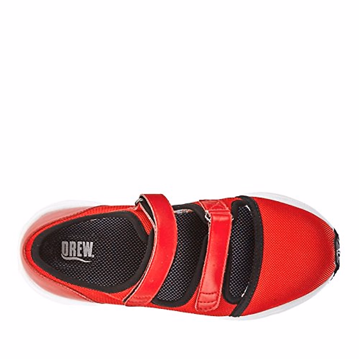 Drew Women's Solo Adjustable Strap All-Day Comfort Walking Shoe with Extra Depth 8.5 M US Red