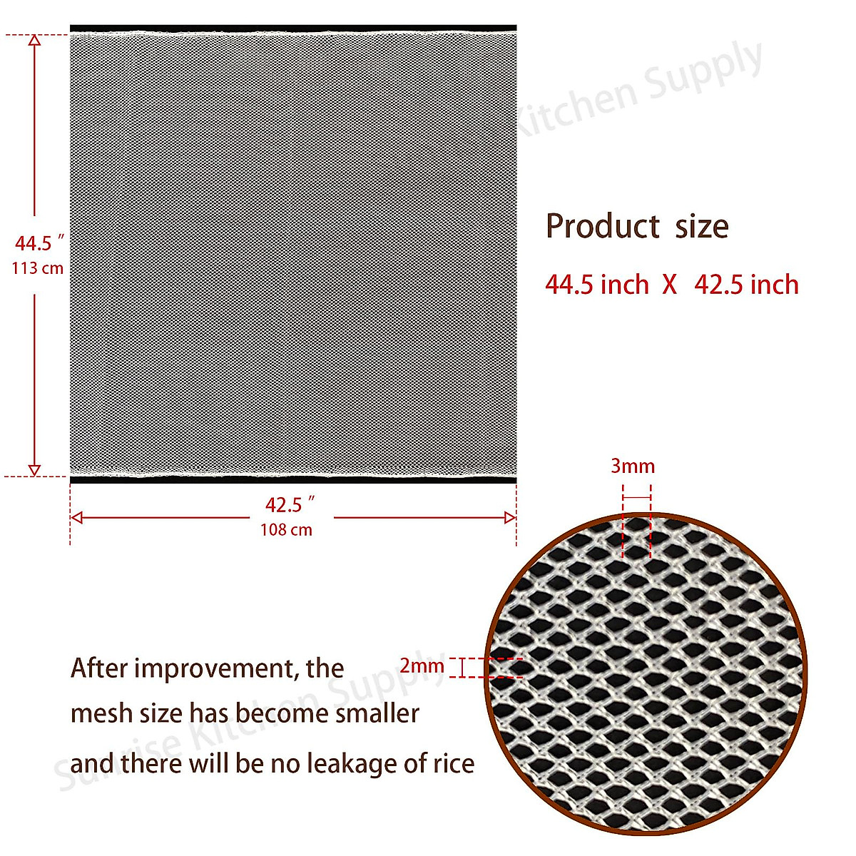 Sunrise Kitchen Supply Sushi Rice Cooking Net/Rice Cooker Napkin (4)