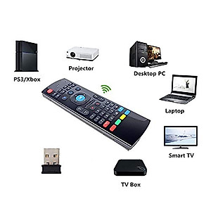 Favormates Air Remote Mouse MX3 Pro,2.4G Backlit Kodi Remote Control,Mini Wireless Keyboard & Infrared Remote Control Learning, Best for Android Smart Tv Box HTPC IPTV PC Pad Xbox Raspberry pi 3