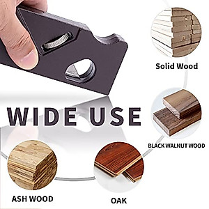 Tidorlou Chamfer Plane for Wood, DIY Hand Woodcraft Corners Edge Carpenter Woodworking Tools, Chamfer Planer for Quick Edge Trimming, Portable wood planer(gray)