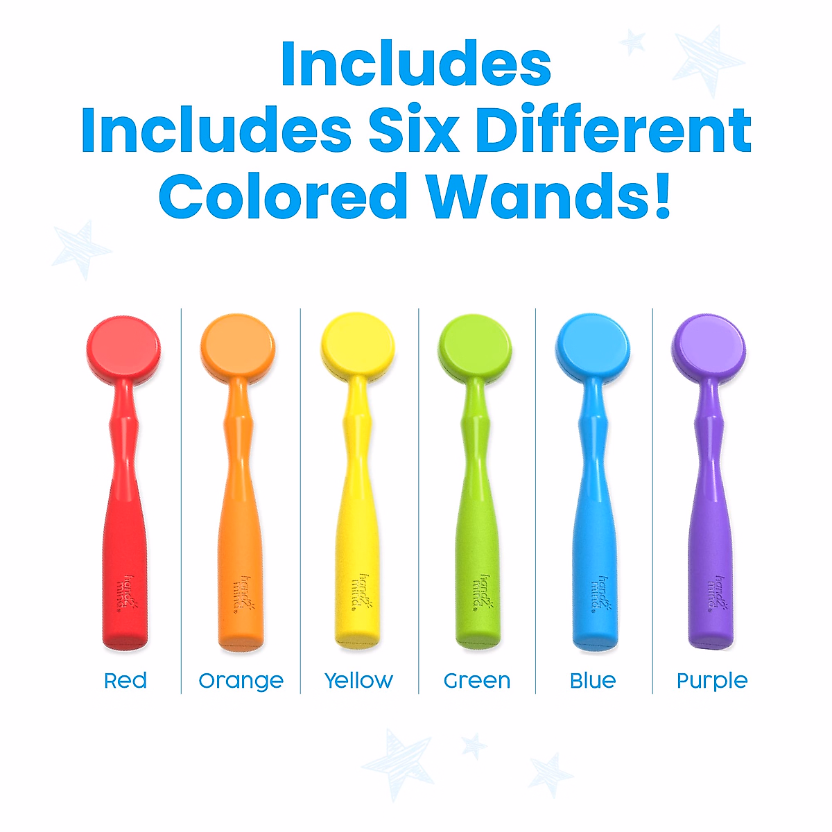 hand2mind Magnetic Wands for Kids, Magnet Wands, Magnets for Kids Science, Magnets with Wand, Magnets for Teaching, Preschool Science, Magnet with Handle, Science Classroom Supplies (Set of 6)