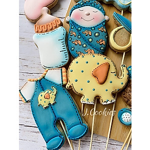 LILIAO Cute Elephant Cookie Cutter for Baby Shower - 4 x 3.3 inches - Stainless Steel