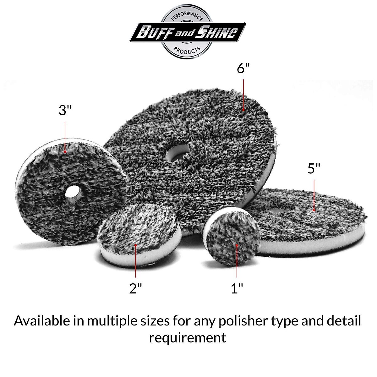 Buff and Shine URO-Fiber Microfiber Pad for Car Compounding, Cutting, Buffing, Waxing, and Polishing - Compatible with Long-Throw, High-Action, Dual-Action, and Random Orbital Polisher - 3 in (2 Pad)