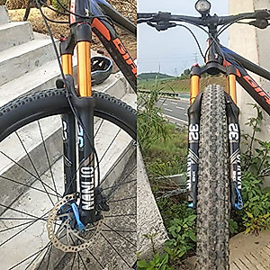 aiNPCde Mountain Bike Air Pressure Shock Absorber Front Fork, Accessories Magnesium Alloy 26/27.5/29 inch XC AM Bike Suspension Fork QR 9mm Travel 120mm (Color : Straight Remote-Lockout, Size : 29in