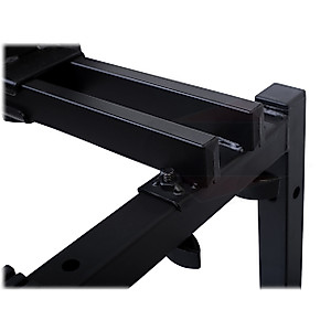 Griffin Double Piano Keyboard & Laptop Stand 2 Tier/Dual Portable Studio Mixer Rack for Turntables, DJ Coffins, Speakers, Digital Audio Gear & Music Equipment | Folding Stage Mount Multi Platform