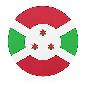 Flag of Buregundi Cutting Board Tempered Glass Chopping Board for Kitchen Hotel