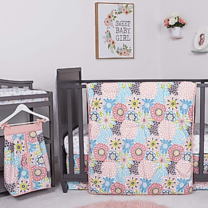 Waverly Blooms by Trend Lab 5 Piece Crib Bedding Set, Nursery, Pink