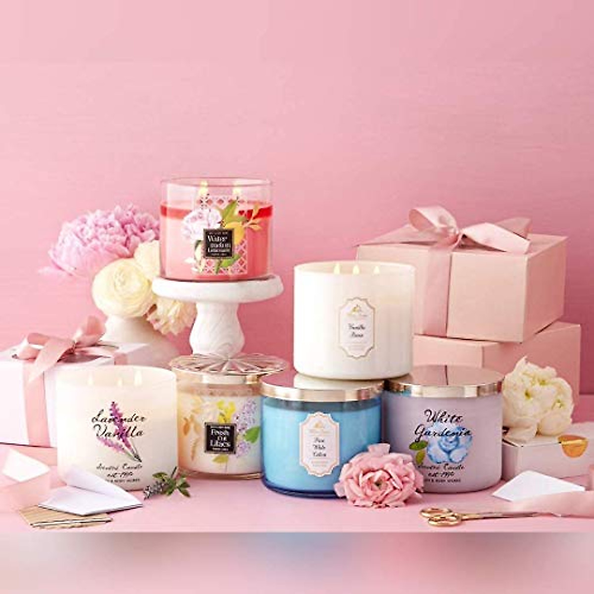 2020 White Barn Bath 3 Wick Candle in Pumpkin Apple (Red Apple, Pumpkin, Cinnamon, Clove Buds) Made W Essential Oils w Burn Time of 25-45 Hours