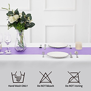 BEDDEB 12-Pack Lavender Satin Table Runner 12 x 108 Inch Long Table Runner for Wedding, Lavender Birthday Party Decorations, Premium Table Runners for Banquets, Graduations, Engagements