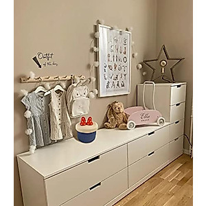 Cotton Rope Storage Basket with Lid Pack of 3 for Organizing Girl's Dream Princess Basket (Blue and White)