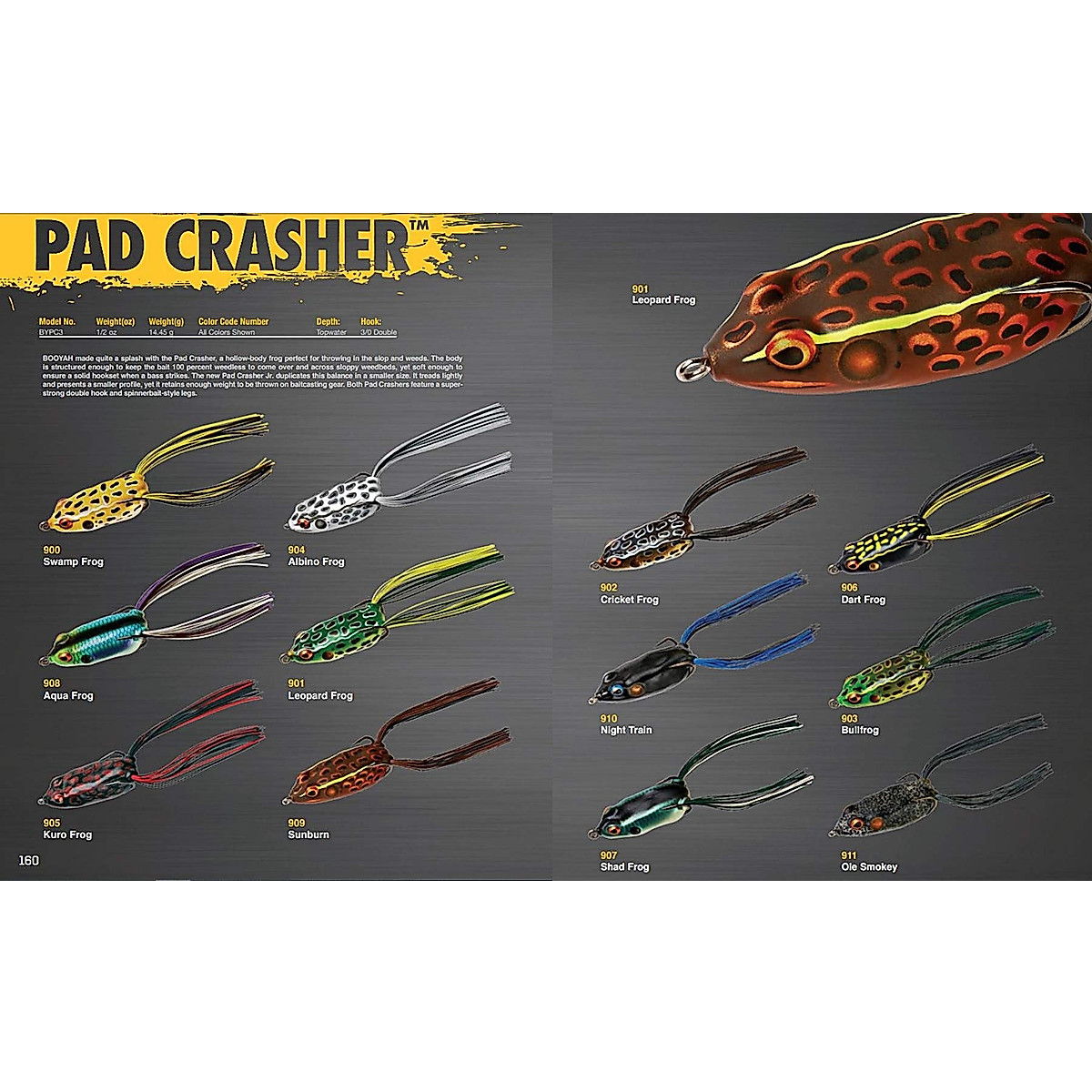 Booyah Bait Company Pad Crasher Fishing Lure, Old Smokey, One Size (BYPC3911)