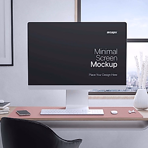 Desk Mat Large Protector Pad - Multifunctional Dual-Sided Office Desk Pad,Smooth Surface Soft Mouse Pad, Waterproof Desk Mat for Desktop, Pu Leather Desk Cover for Office/Home(Purple, 31.5" x 15.7")