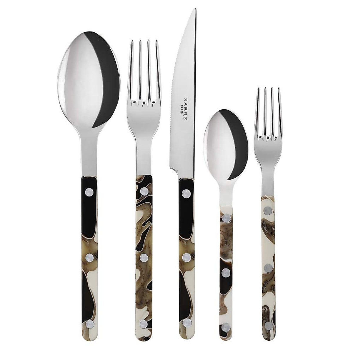 Sabre Bistrot Dune Black 5-Piece Place Setting
