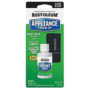 Rust-Oleum Paint 213174 .6-Ounce Specialty Brush Bottle Appliance Touch Up, Black, 0.6 Ounce