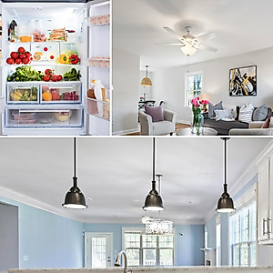 Freezer Light Bulb Replacement Kei D28a Kel 2811 E17 Led Bulb Intermediate Base Light Bulbs Kei D28x Kel 2816x Refrigerator Bulb Fridge Light Bulb 100-265V White 800LM (Pack of 1)