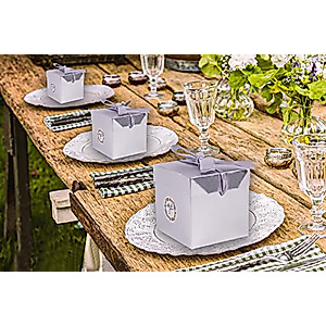 Elephant-package 12Pack Small Gift Boxes with Lids, Silver Gift Boxes with Ribbon for Wedding, Birthday, Christmas, Present Packing, Party Favor, Candle Boxes, Treat Boxes.