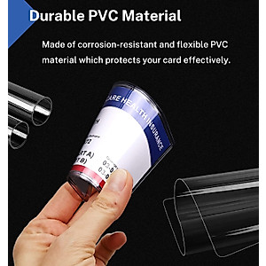 Neando Medicare Card Holder Protector Sleeves, Social Security Card Protector, 12 Mil Clear PVC Water Resistant Plastic Sleeves for New Medicare Cards, Business Cards, ID Cards, Credit Cards, 6 Pack