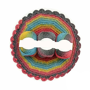 100g Spinning Dyed Rainbow Wool Yarn Thread Color Gradient Crocheted Shawl Hat Scarf Knitting Wool Jewelry Crocheting