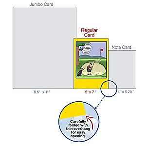 NobleWorks - 1 Hilarious Cartoon Birthday Card with Envelope - Funny Cartoons, Bday Congrats Greeting - Golf Bunker C3675BDG
