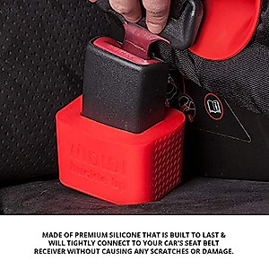Wididi 2-Pack Car Seat Belt Buckle Holder Buckle Up - Car Seatbelt Guard - Seat Belt Holder - Durable Silicone Material - Car Accessories - Suitable for Kids