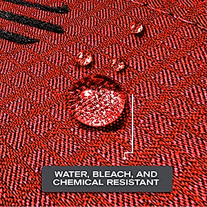 Barber Strong The Barber Vest, Men's Red, Hair Repellent, Ultra Lightweight and Breathable Mesh Side Panels, Sleeveless, Features 3 Pockets and 2-Way Zipper Closure - Size 2XL, Great for Pet Grooming