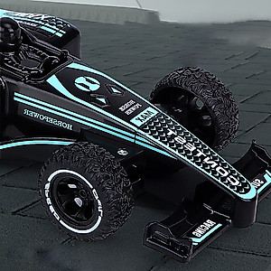 BMFHJEQ F1 Remote Control Car, Mini High-Speed F1 RC Racing, 20KM/H 4WD Electric High Speed Car, Double Speed Adjust Off-Road Drift Remote Control Toys Cars for Boys Girls (Blue)