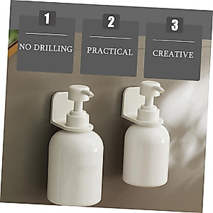 Cabilock 8 Pcs Wall Storage Rack Bathroom Bottle Bracket Bathroom Shower Gel Bottle Stand Bathroom Accessory Bathroom Storage Holder Waterproof Shower-gel Holder Shampoo Bottle Rack