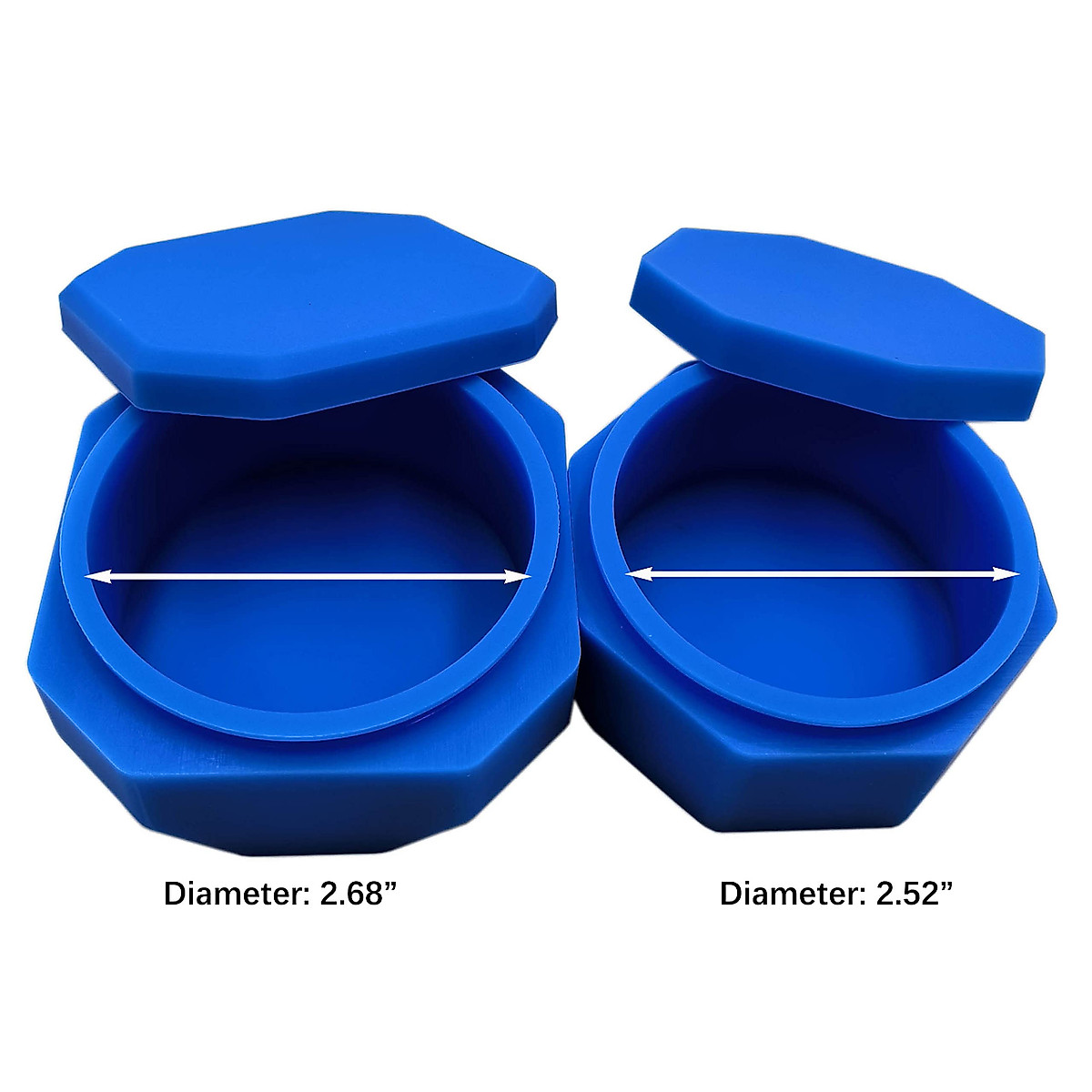 KUVIS 223ML Large Silicone Wax Container Non-stick Concentrate Jars (Blue)