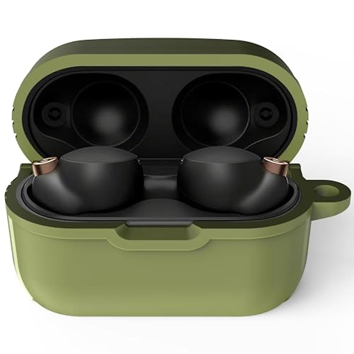 YQGFashbf for Sony WF-1000XM4 Case Cover WF 1000XM4 Charging case 2021,Shockproof TPU Protective Cover Skin Designed for Sony WF1000XM4 Wireless Earbuds with Keychain & Lanyard (Green)