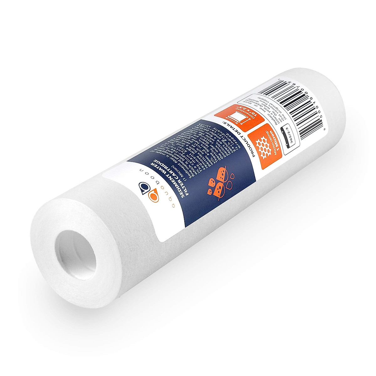 Aquaboon 6-Pack 1 Micron 10x2.5" Sediment Water Filter Replacement Cartridge for Any Standard RO Unit, Whole House Sediment Filtration, Compatible with DuPont WFPFC5002, Pentek DGD series, RFC series