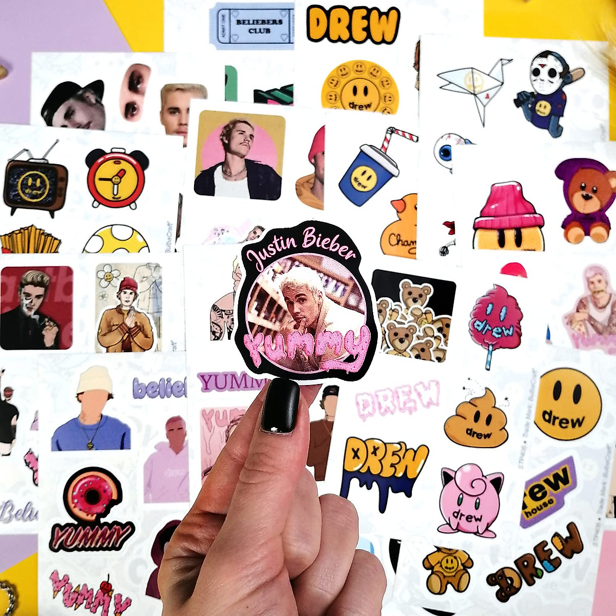 BulbaCraft Pop Singer Stickers - 110pcs R&B Singer Stickers for Teens & Laptops