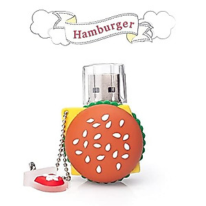 64GB USB Flash Drive Hamburger-Shaped, BorlterClamp Novelty USB Drive Thumb Drive Memory Stick for External Data Storage